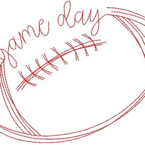 Game Day Embroidery Design, Line Art Embroidery Design, Machine ...
