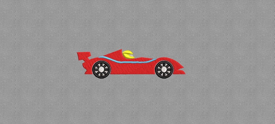 Race Car Embroidery Design Sport Embroidery Design Machine - Etsy