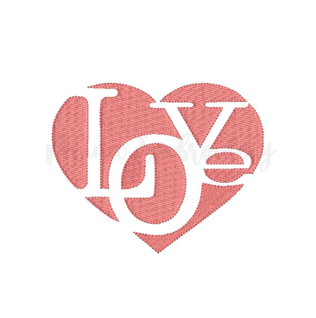 Love Heart Frame Embroidery Design, Machine Embroidery Design, 5 Sizes ...