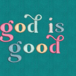 God is Good Embroidery Design, Machine Embroidery Design, 5 Sizes ...