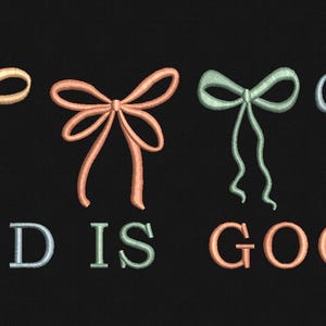 Coquette God is Good Embroidery Design, Machine Embroidery Design, 6 ...