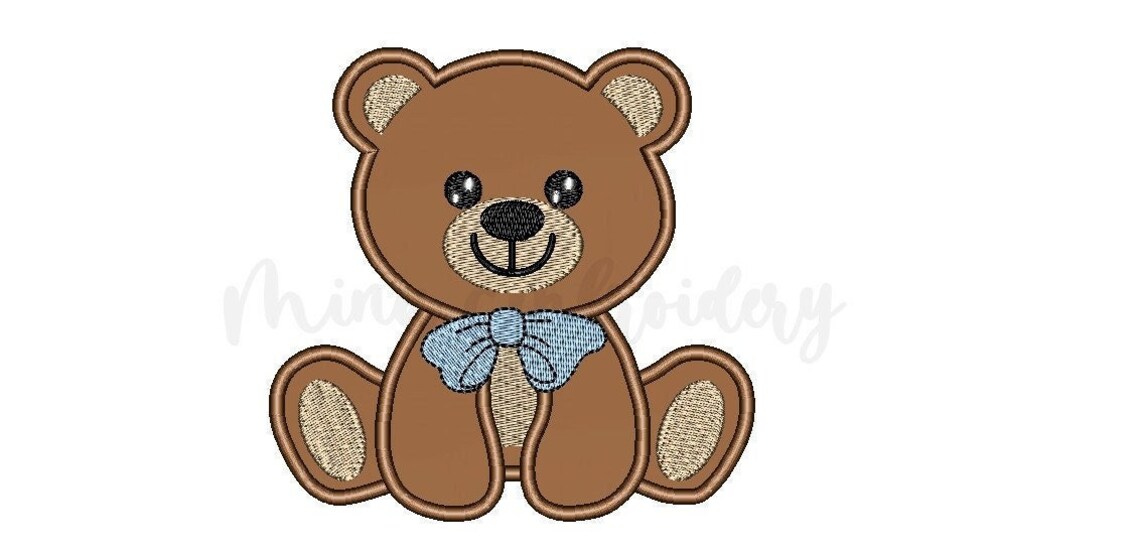 Baby Bear Applique Embroidery Design Animal Embroidery - Etsy
