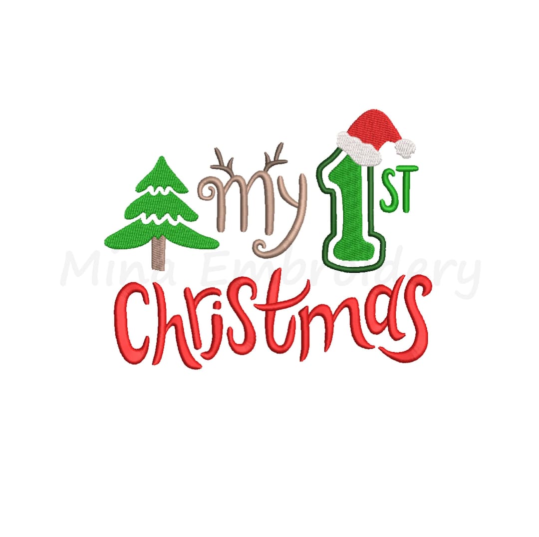 My 1st Christmas Embroidery Design, My First Christmas Embroidery ...