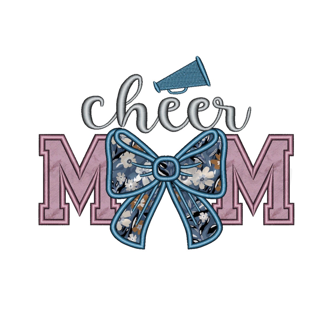 Cheer Mom Applique Embroidery Design: 5 Sizes (instant Download) - Etsy