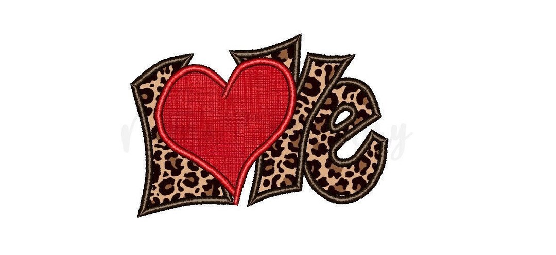 Love Applique Embroidery Design Heart Applique Embroidery - Etsy