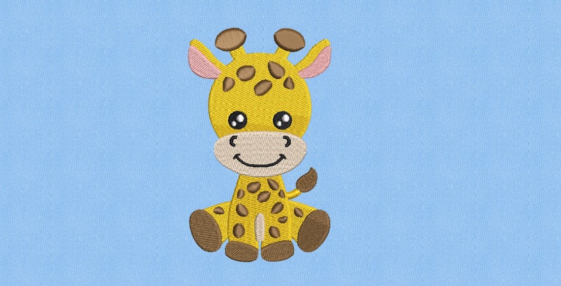 Cute Baby Giraffe Embroidery Design Animal Embroidery Design - Etsy