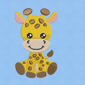 Cute Baby Giraffe Embroidery Design, Animal Embroidery Design, Machine ...