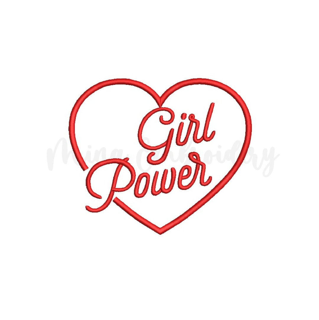 Girl Power Embroidery Design, Machine Embroidery Design, 5 Sizes ...