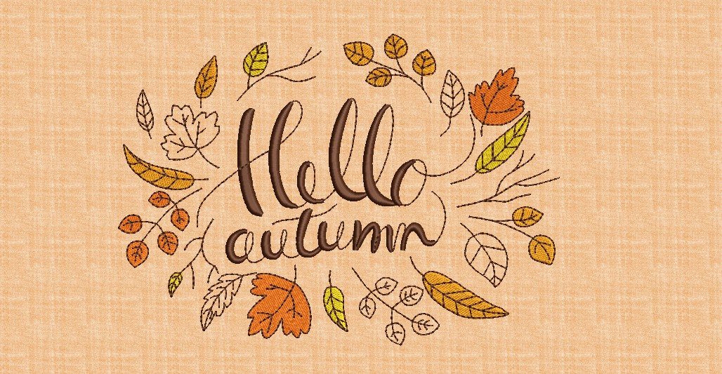 Hello Autumn Embroidery Design, Fall Embroidery Design, Machine ...