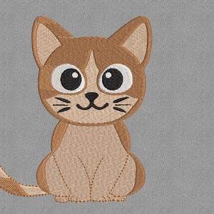 Cute Cat Embroidery Design, Animal Embroidery Design, Machine ...