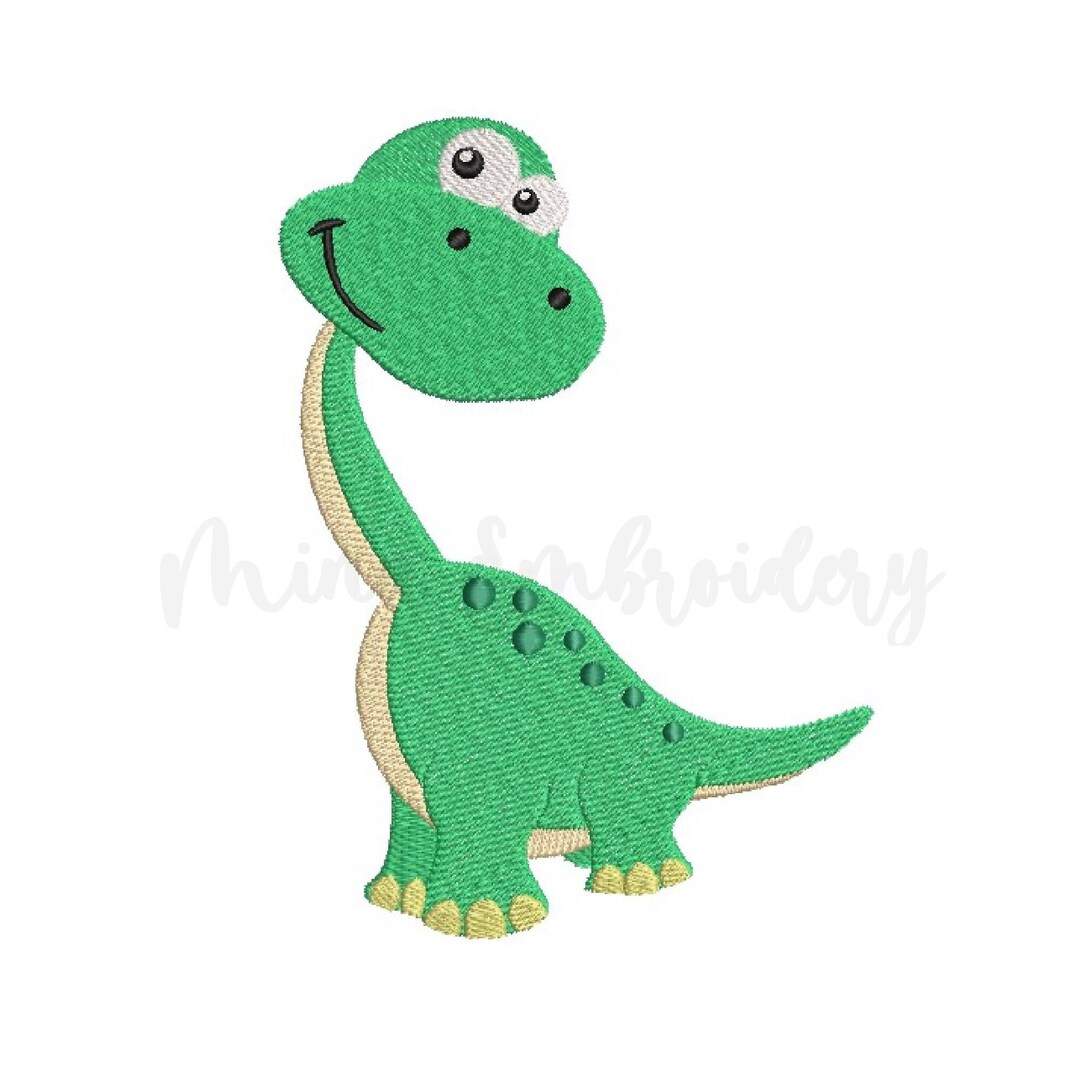 Cute Baby Dinosaur Embroidery Design, Animal Embroidery Design, Machine ...