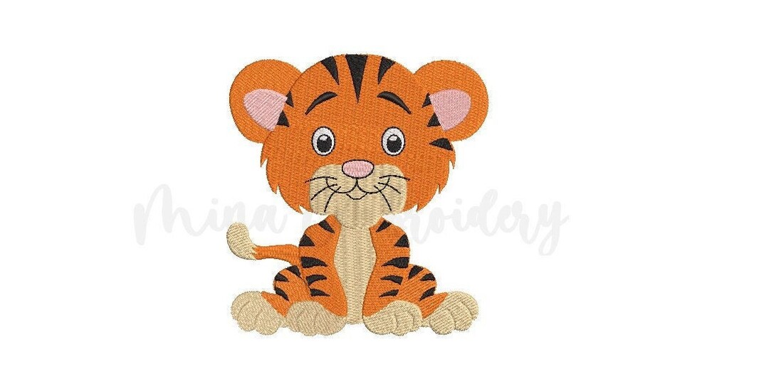 Baby Tiger Embroidery Design, Animal Embroidery Design, Machine ...