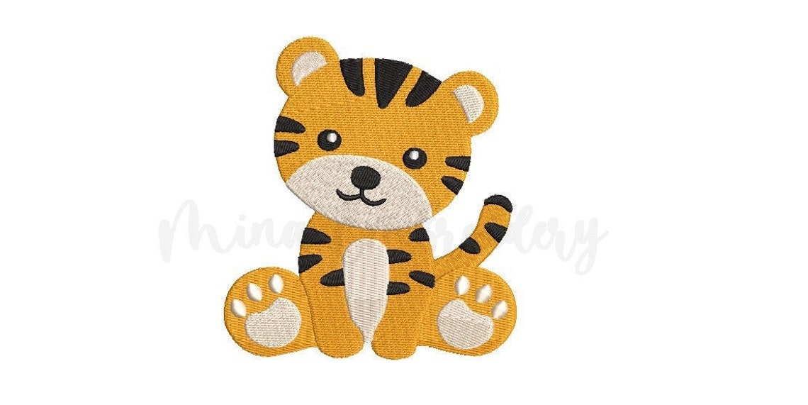 Cute Baby Tiger Embroidery Design Animal Embroidery Design - Etsy