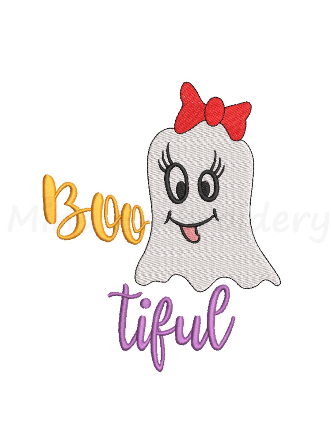 Baby Girl Ghost Embroidery Design, Boo Tiful Embroidery, Halloween ...