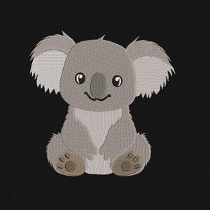 Baby Koala Embroidery Design: Animal Machine Embroidery (4 Sizes ...