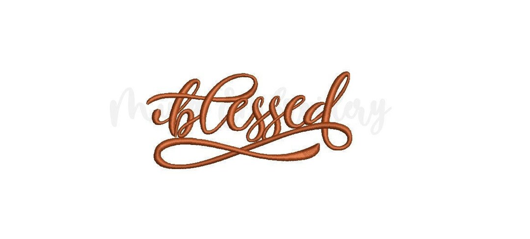 Blessed Embroidery Design, Machine Embroidery Design, 6 Sizes, Instant ...
