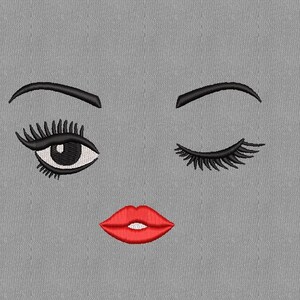 Woman Face Embroidery Design, Machine Embroidery Design, 5 Sizes ...