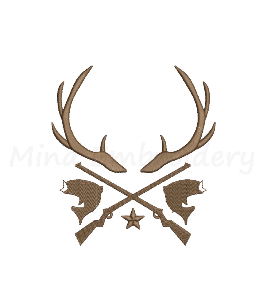 Hunter Embroidery Design, Hunting and Fishing Embroidery Design ...