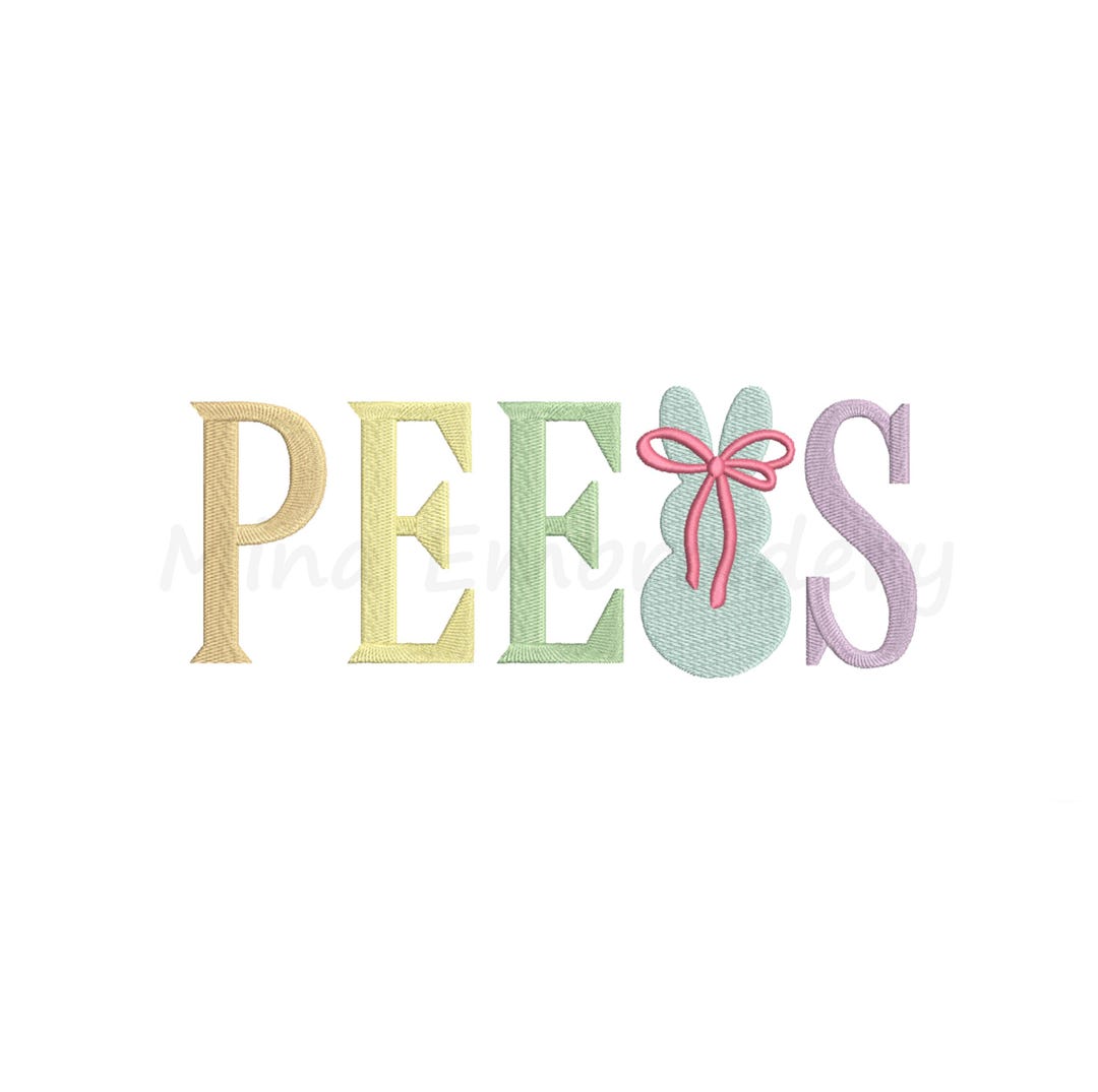 Peeps Coquette Embroidery Design, Easter Embroidery Design, Machine ...