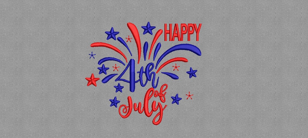 Happy 4th of July Embroidery Design American Embroidery - Etsy