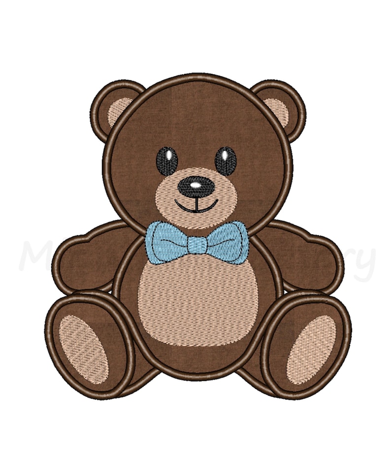 Baby Bear Applique Embroidery Design: Animal Design (instant Download ...