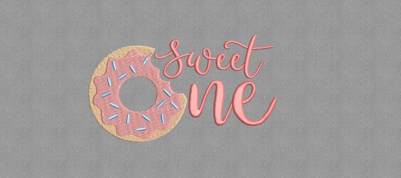 Sweet One Donut Embroidery Design, Machine Embroidery Design, 5 Sizes ...