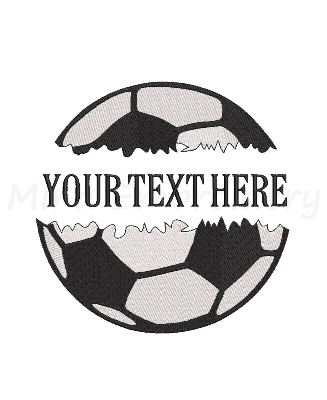 Split Soccer Ball Embroidery Design, Sport Embroidery Design, Machine ...