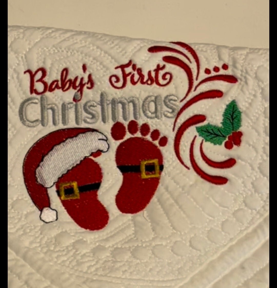 Baby's First Christmas Embroidery Design 1st Christmas - Etsy
