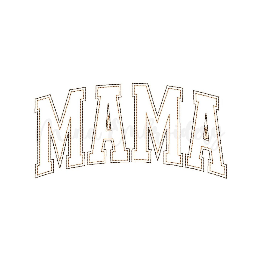 Mama Embroidery Design, Mama Line Art Embroidery Design, Machine ...