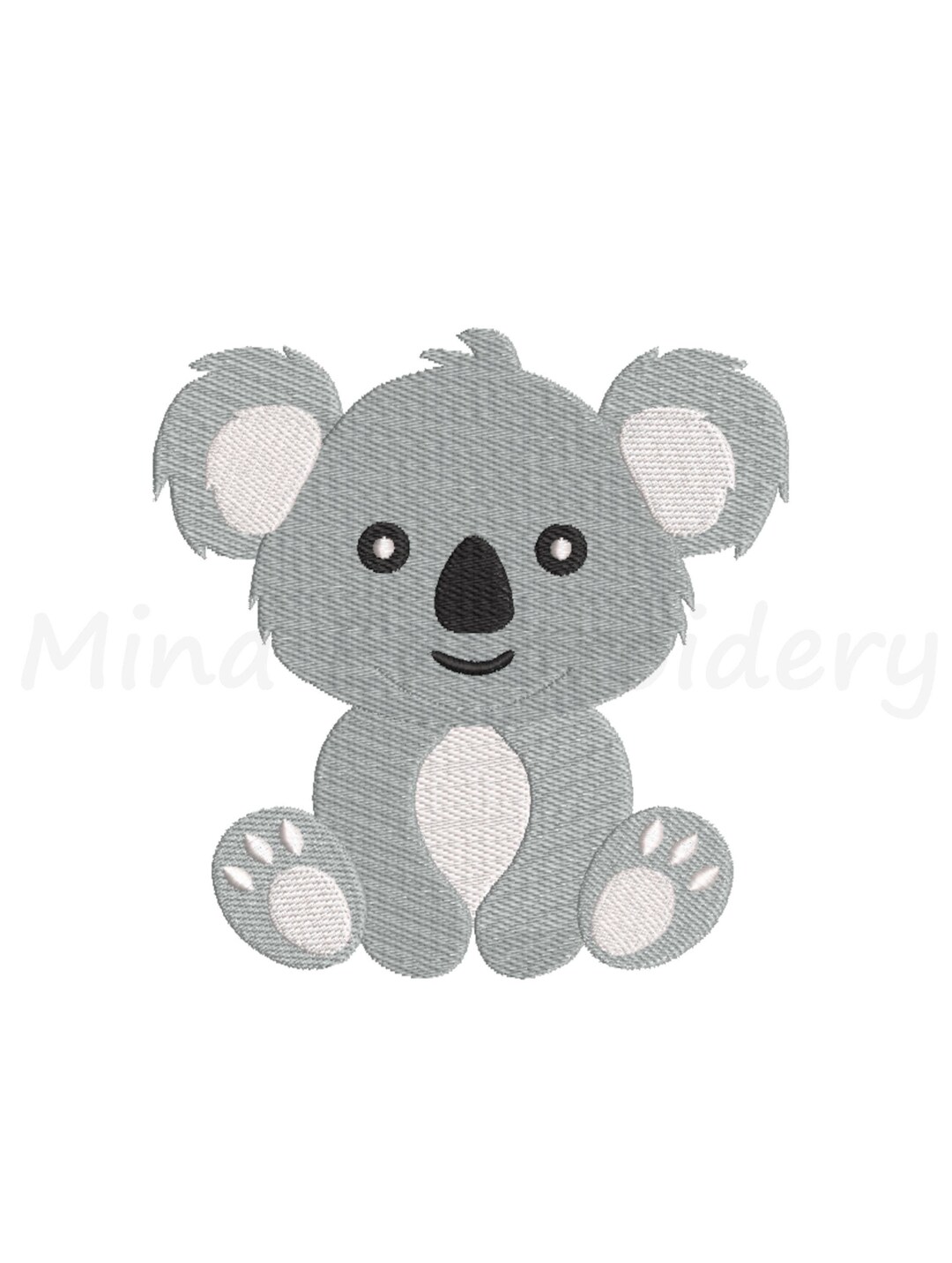 Baby Koala Embroidery Design, Animal Embroidery Design, Machine ...