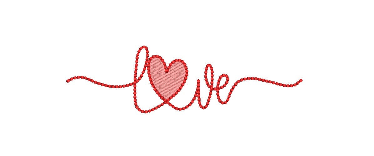 Love Embroidery Design, Heart Embroidery Design, Machine Embroidery ...