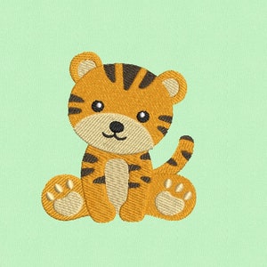 Cute Baby Tiger Embroidery Design, Animal Embroidery Design, Machine ...