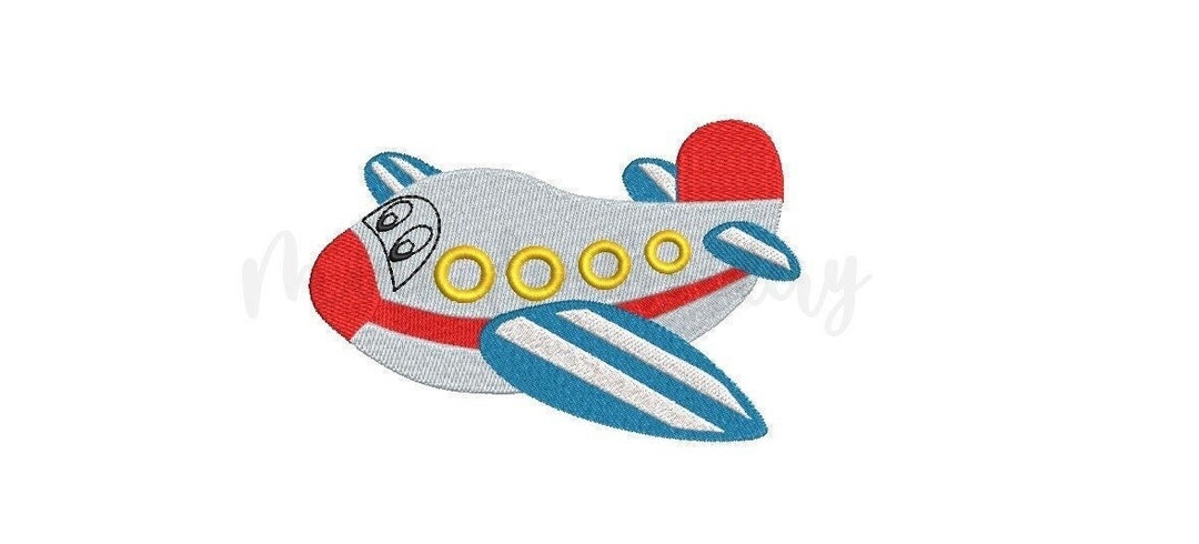 Cute Airplane Embroidery Design, Machine Embroidery Design, 4 Sizes ...