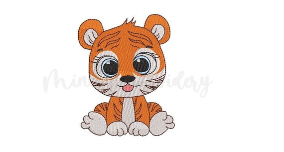 Baby Tiger Embroidery Design Animal Embroidery Design - Etsy