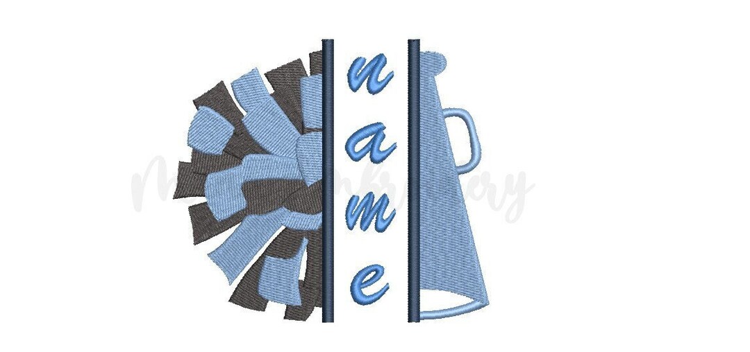 Split Cheer Megaphone Embroidery Design, Sport Embroidery Design ...