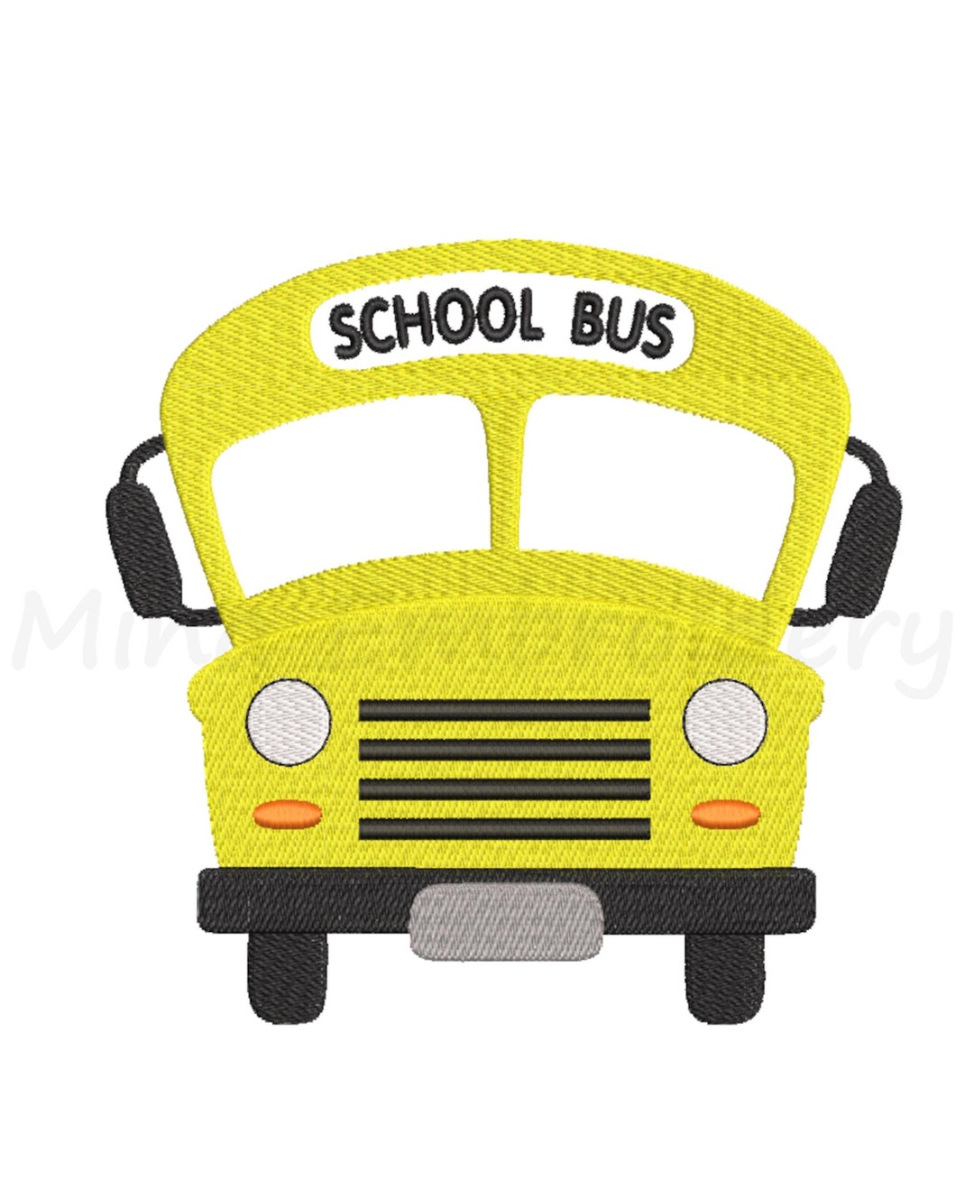School Bus Embroidery Design, Vehicle Embroidery Design, Machine ...