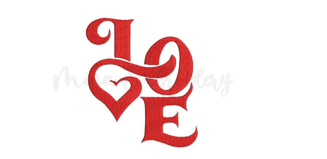 Love Embroidery Design Valentine Embroidery Design Machine - Etsy