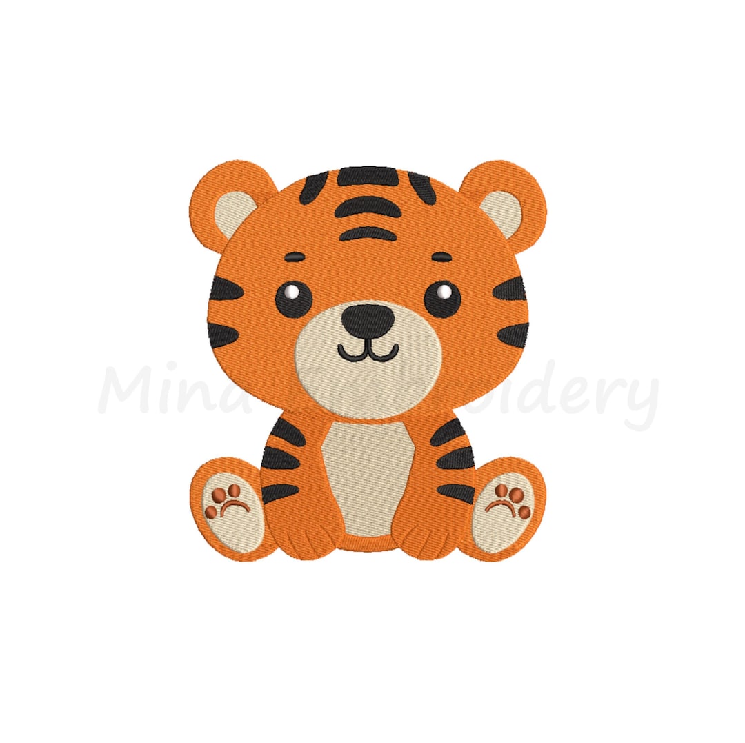Baby Tiger Embroidery Design: Animal Machine Embroidery (instant ...