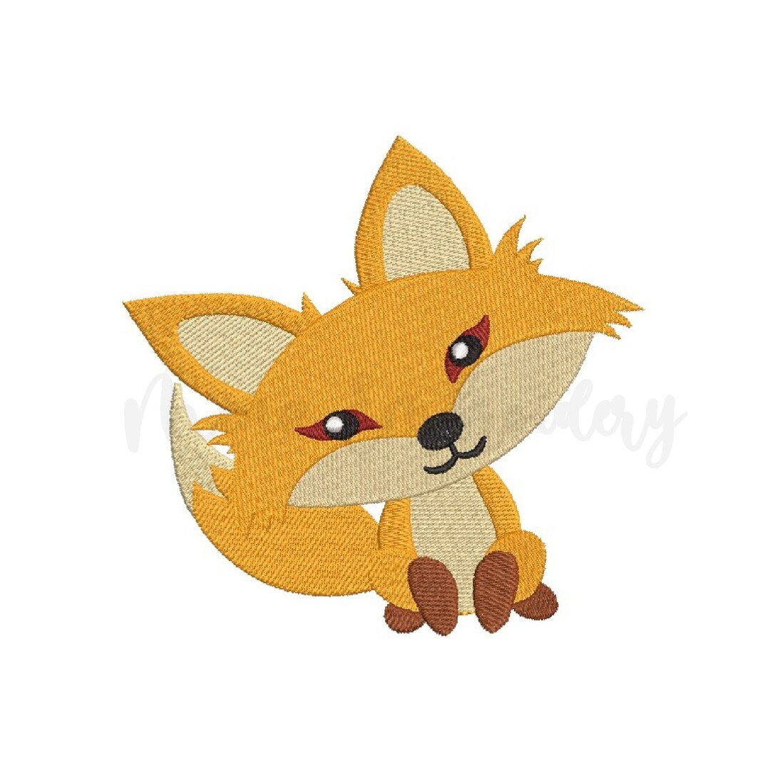 Baby Fox Embroidery Design, Animal Embroidery Design, Machine ...