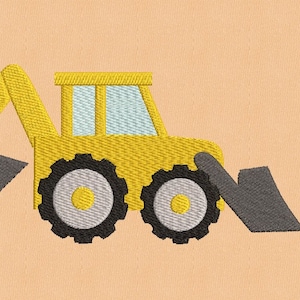 Bulldozer Embroidery Design, Construction Embroidery Design, Machine ...