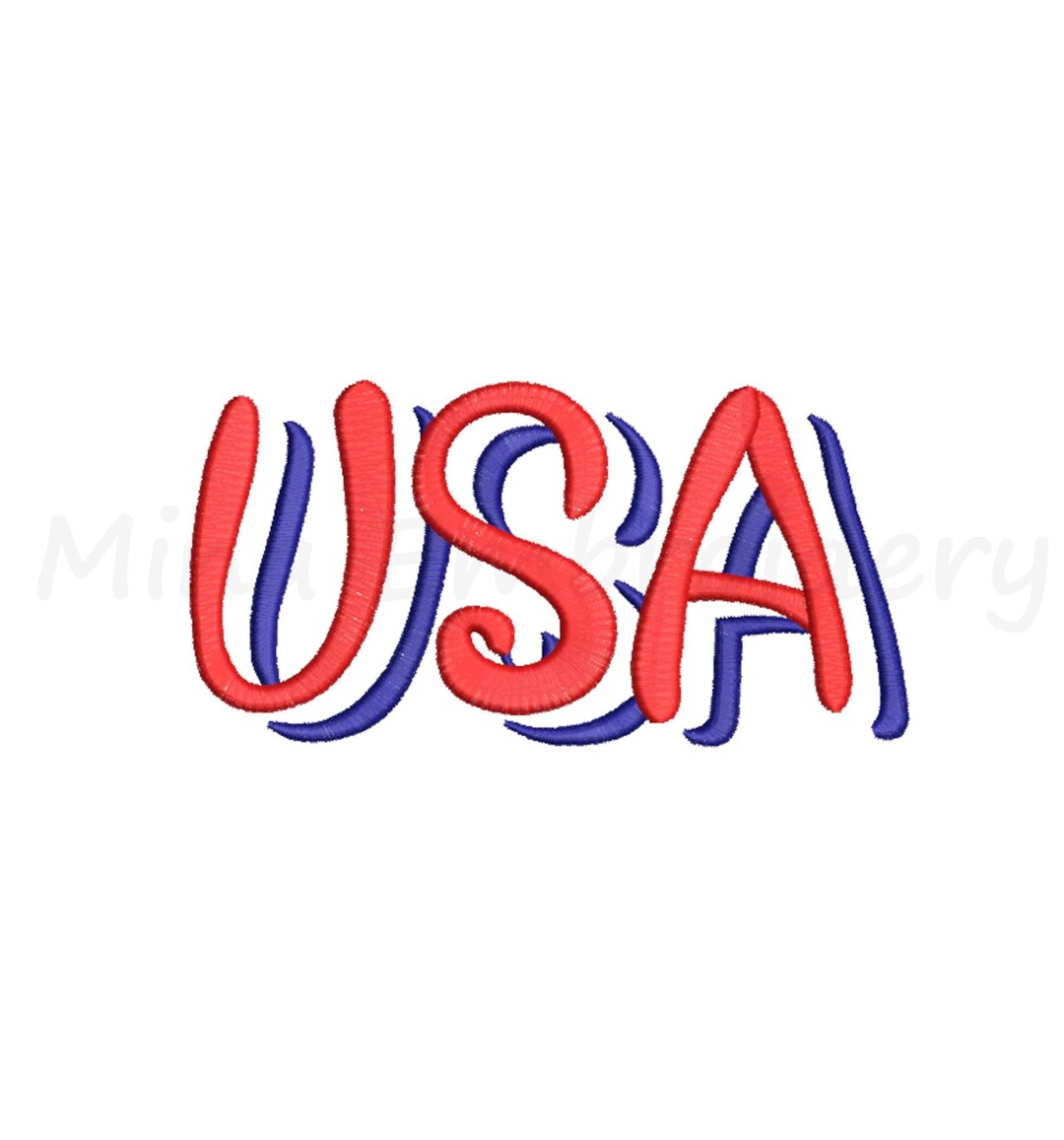USA Embroidery Design: Patriotic Machine Embroidery (instant Download ...