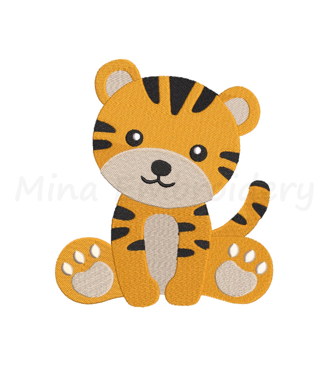 Cute Baby Tiger Embroidery Design, Animal Embroidery Design, Machine ...