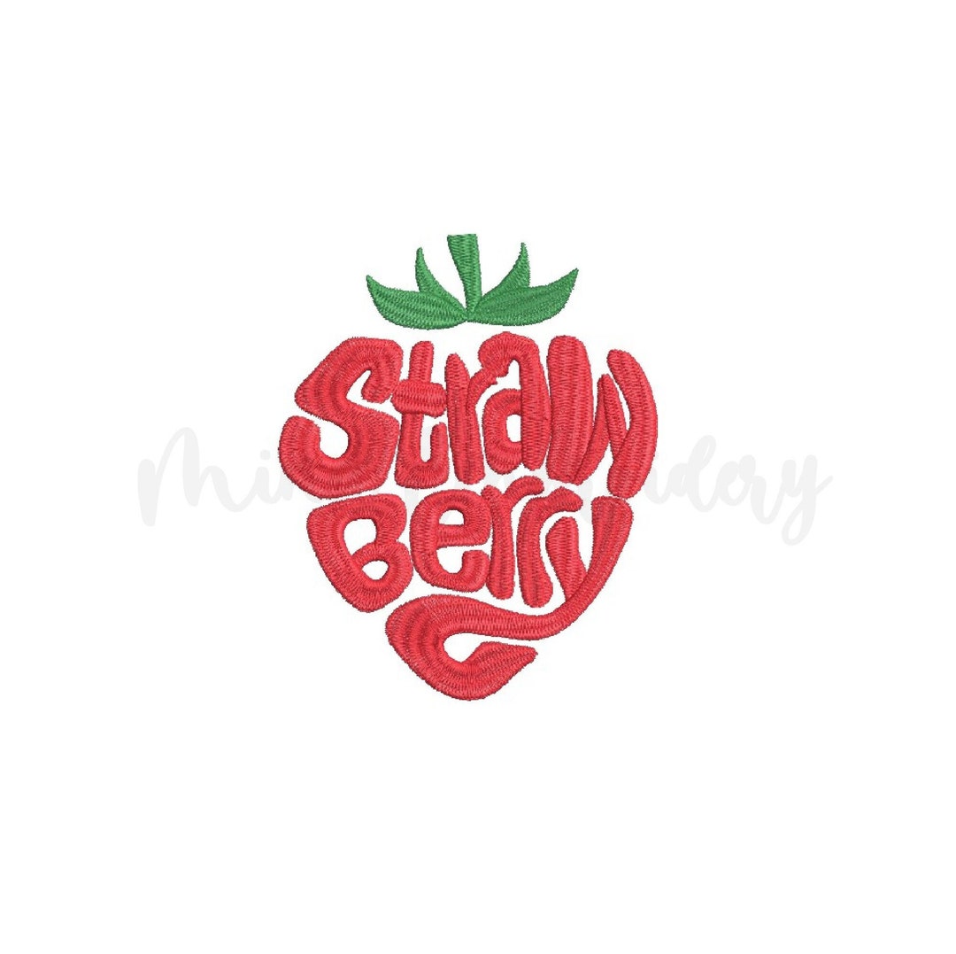 Strawberry Embroidery Design, Cute Berry Embroidery Design, Machine ...