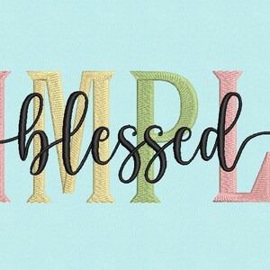 Simply Blessed Embroidery Design, Machine Embroidery Design, 6 Sizes ...