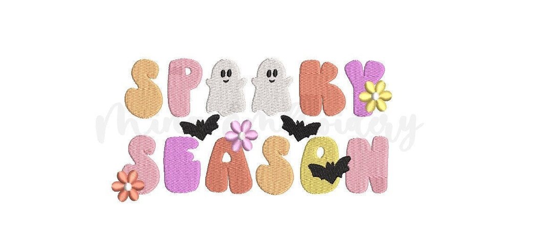 Spooky Season Embroidery Design Halloween Embroidery Design - Etsy