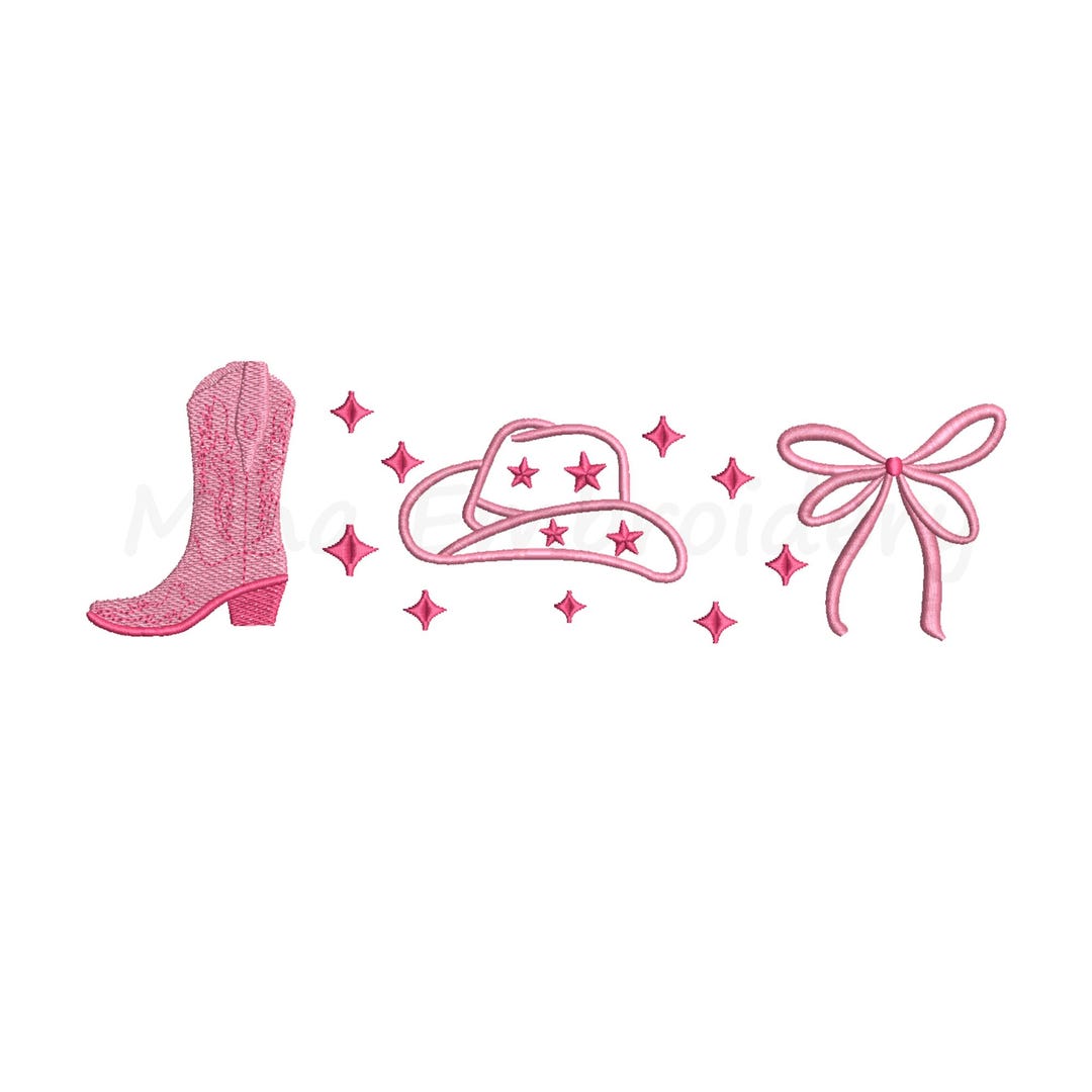 Coquette Western Howdy Embroidery Design, Cowgirl Embroidery Design ...