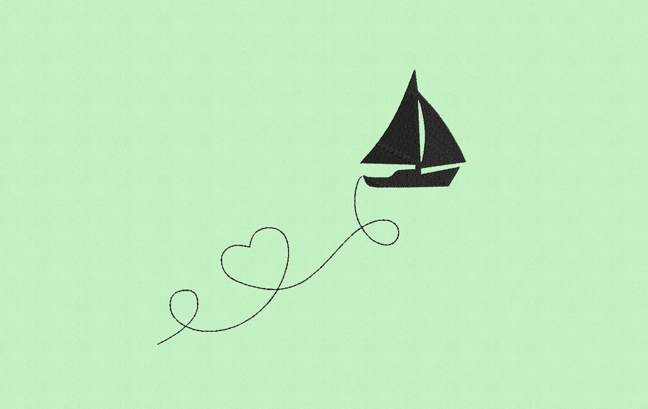 MINI Sailboat Embroidery Design, Machine Embroidery Design, 6 Sizes ...