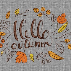 Hello Autumn Embroidery Design, Fall Embroidery Design, Machine ...