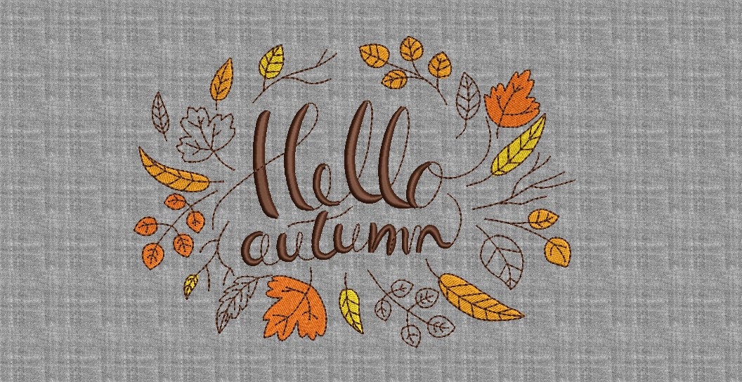 Hello Autumn Embroidery Design, Fall Embroidery Design, Machine ...