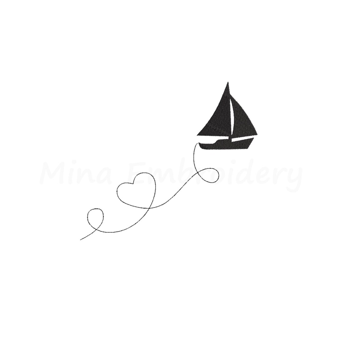MINI Sailboat Embroidery Design, Machine Embroidery Design, 6 Sizes ...
